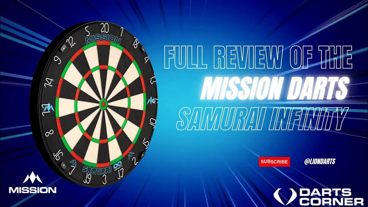 @missiondarts Samurai Infinity Dart Board Review ! - YouTube