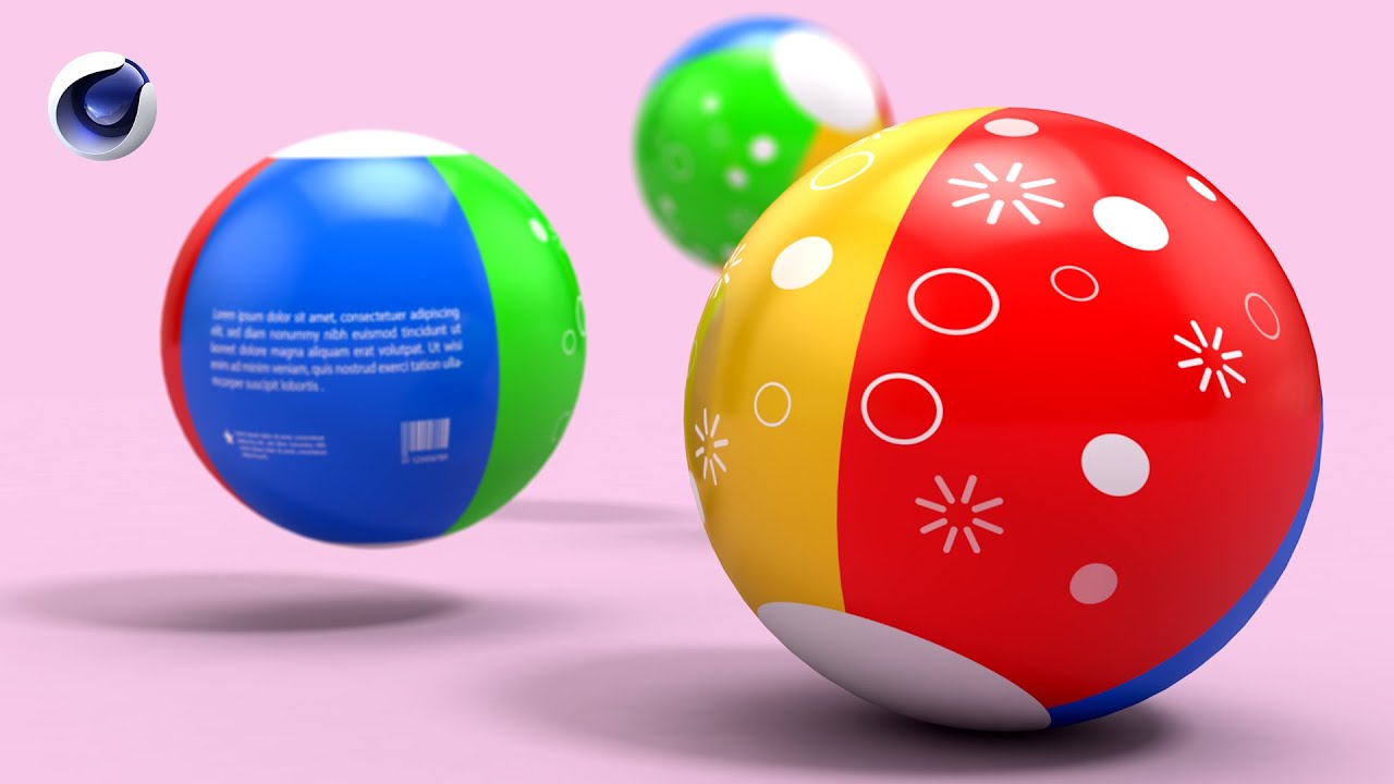 How to create ball in Cinema 4d UV map, model,render - YouTube