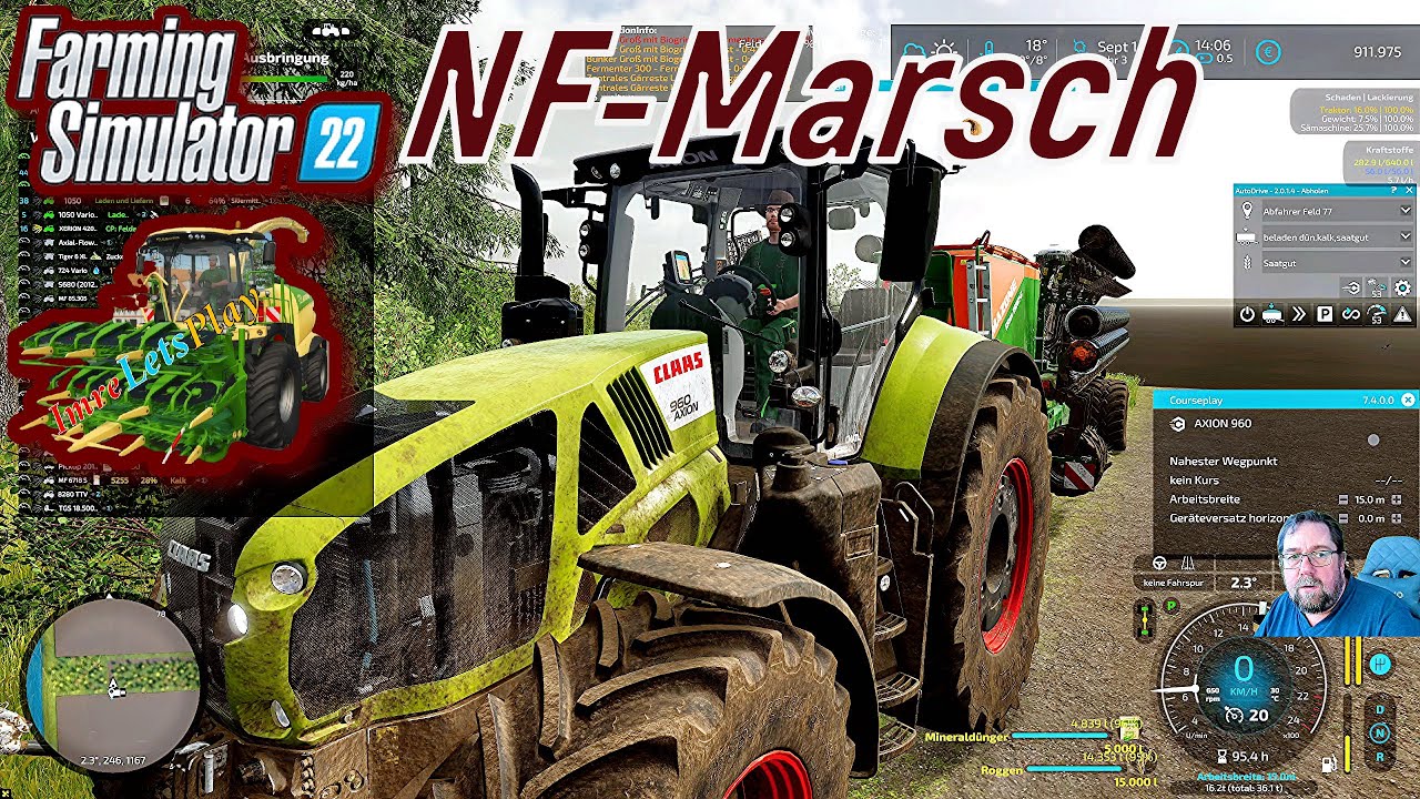 Die Aussaat geht weiter auf zum nesten Feld. LS 22 NF-Marsch # 731 ...