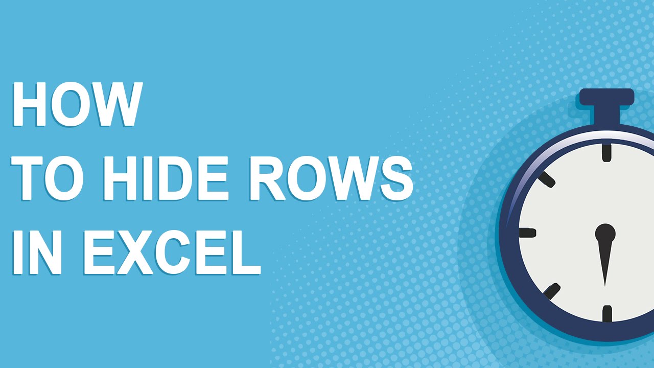 How To Hide Rows In Excel YouTube How To Hide Rows In Excel YouTube