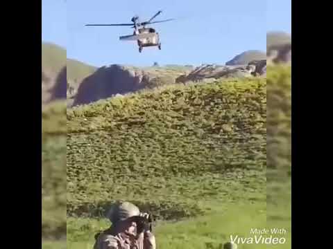 Operasyon öncesi. Helikopter selam veriyor..