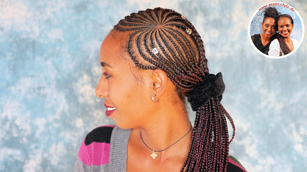 Amazing Corn Rows: Harenas Cornrows mit Swirl-Muster - YouTube