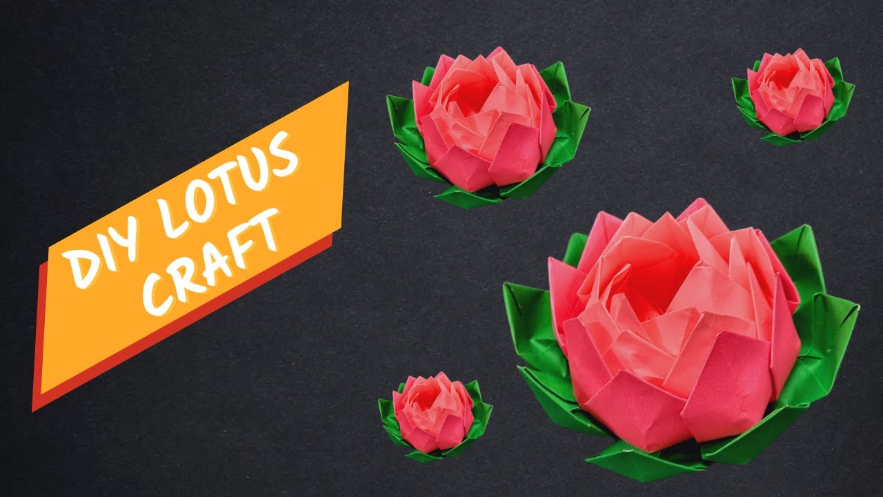 DIY Lotus Craft | Easy Step-by-Step Handmade Lotus Decoration 🌸| Paper ...