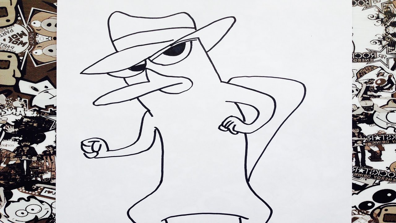 Como dibujar a perry el ornitorrinco - YouTube