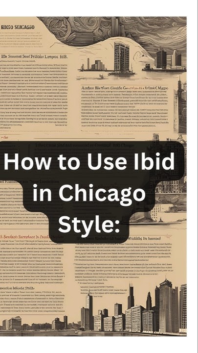 How to use Ibid in Chicago Style? - YouTube