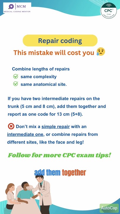 Repair coding guidelines for CPC exam.#CPCexam #repaircoding # ...