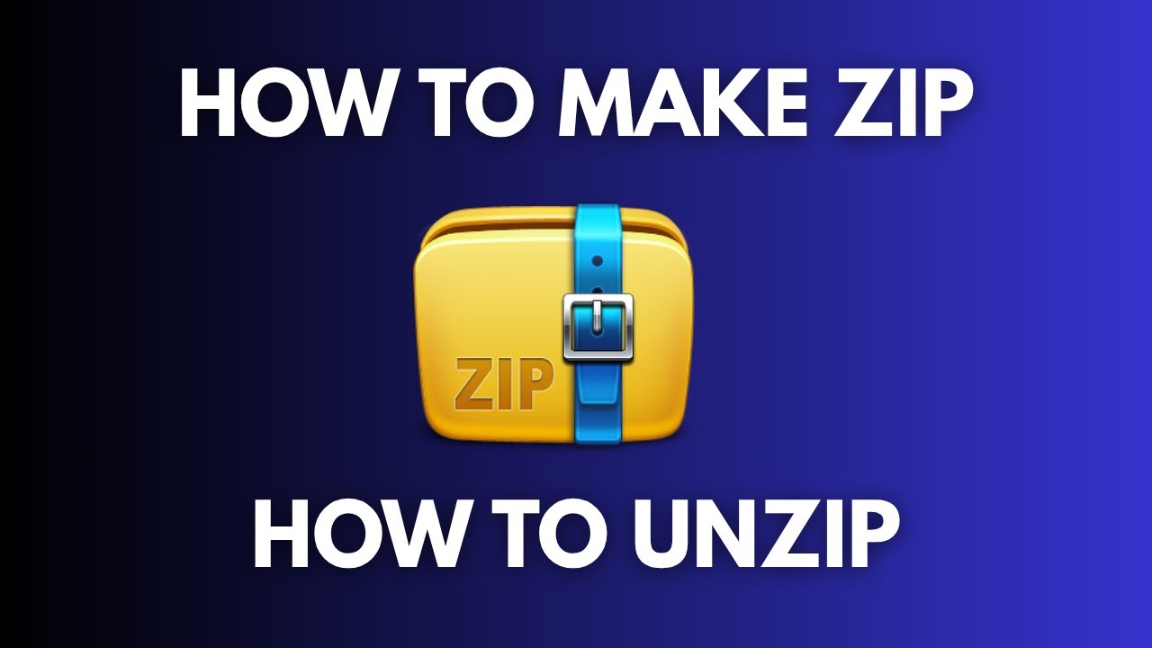How to make a zip unzip file - YouTube
