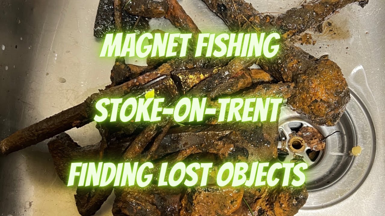 magnet fishing on the trent and mersey canal, things found, please read ...