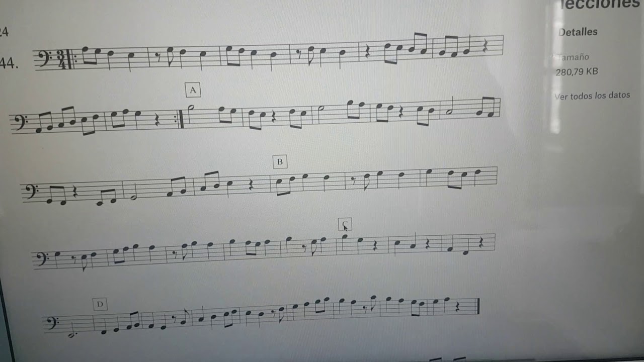 Solfeo clave de Fa lección 44 - YouTube