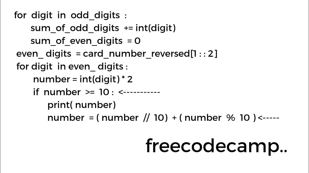 lmplementing the Luhn Algorithm | Python Beta Certification | Step 28 - YouTube