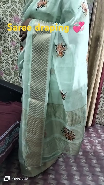 ## saree draping in shekhe serf 2 minute mein # short video # viral real💞 - YouTube