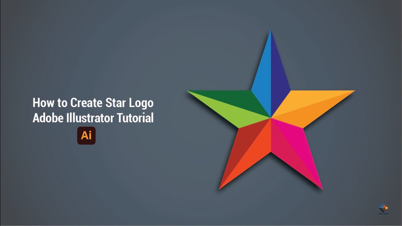 How to Create a Star Logo in Adobe Illustrator Tutorial: - YouTube