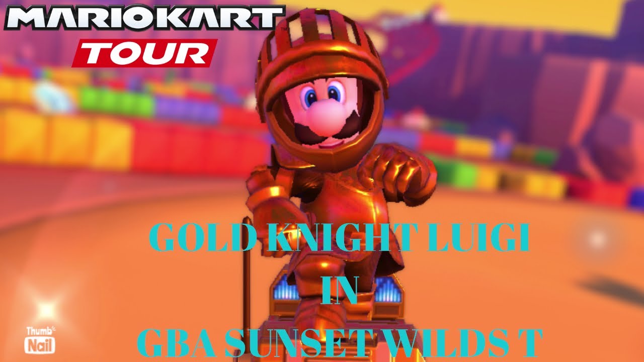 Mario Kart Tour - Gold Knight Luigi in GBA Sunset Wilds T - YouTube