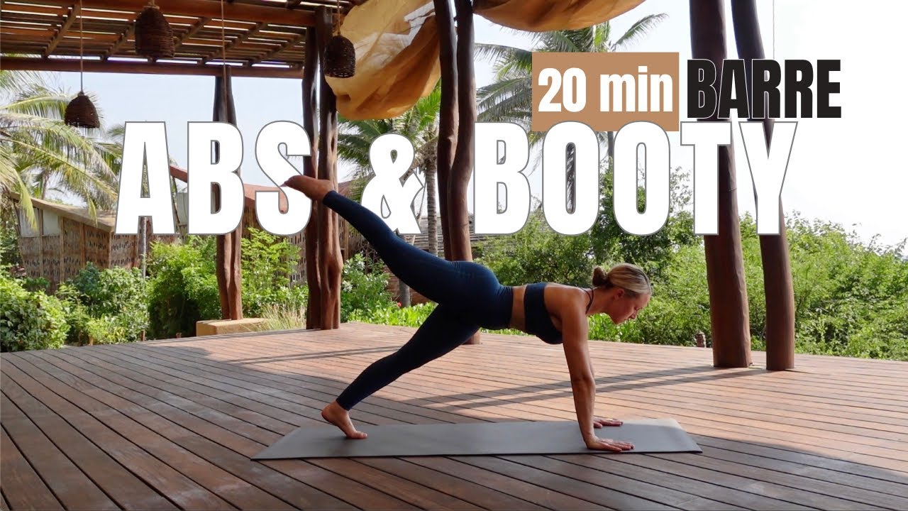 20 MIN BARRE ABS & BOOTY BURN | no equipment, low impact, home workout - YouTube