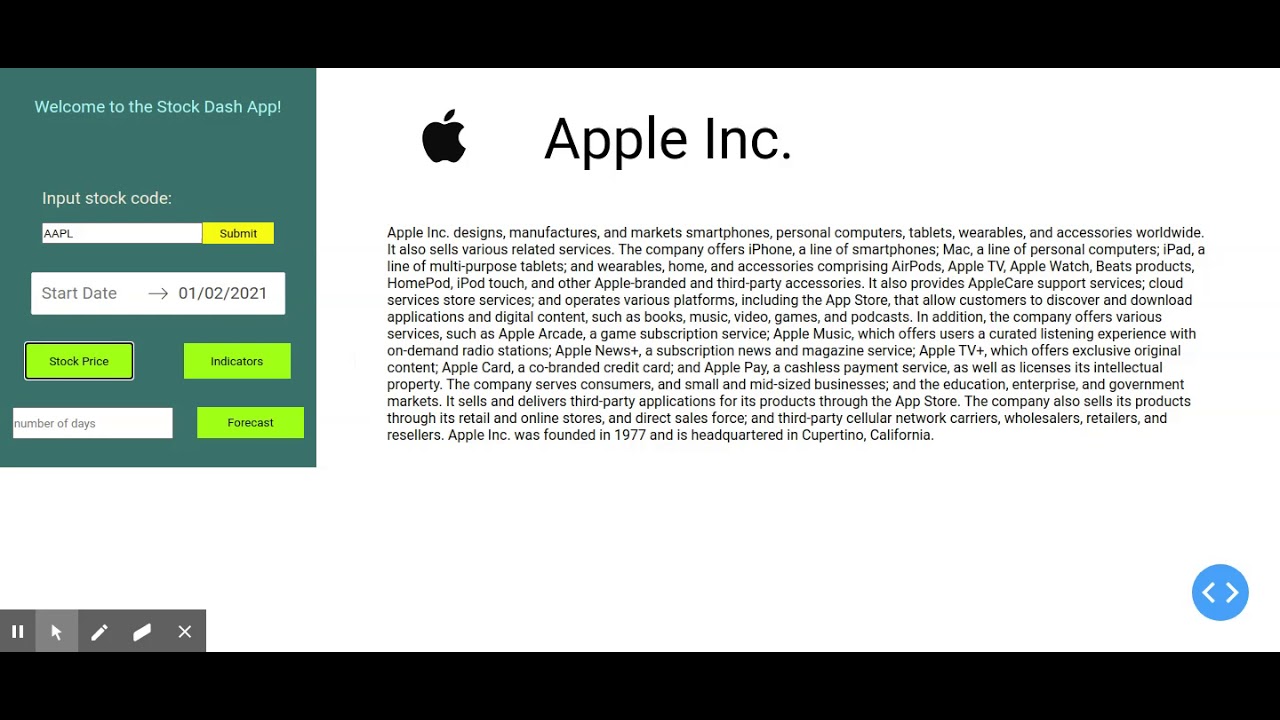 Stock Dash - Generating graphs - YouTube