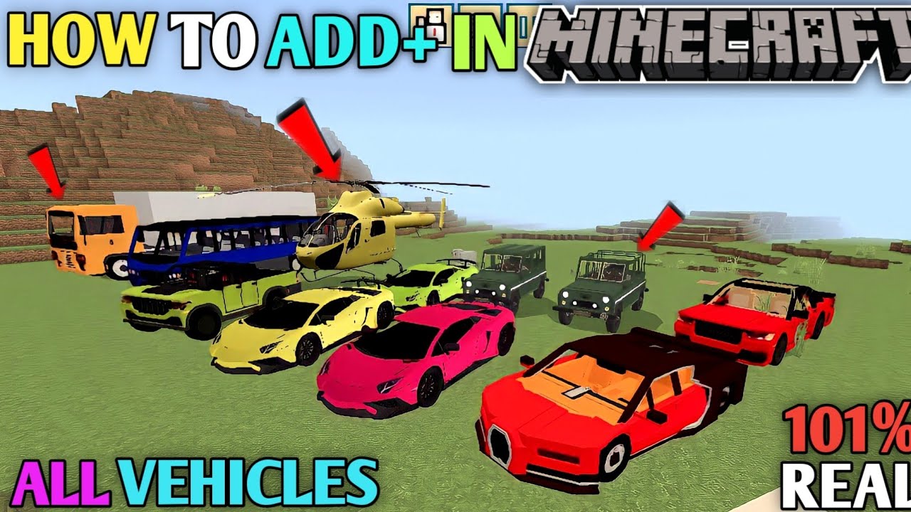 HOW TO ADD ANY VEHICLES IN MINECRAFT | MINECRAFT ME CAR MOD KAISE DOWNLOAD KAREN ||| - YouTube