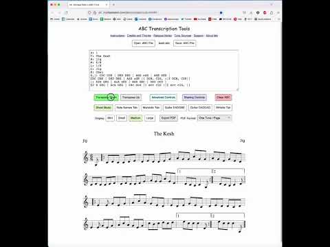 My new ABC Transcription Tools website on The Session