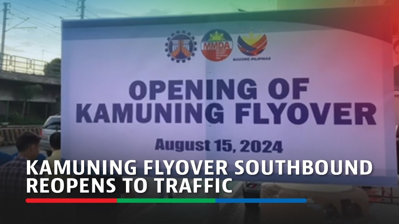 Kamuning flyover southbound reopens to traffic | ABS-CBN News - YouTube