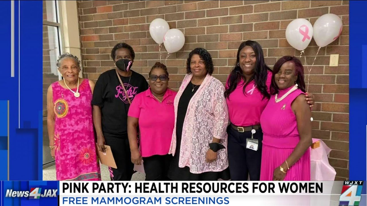 Local organization hosts party for free mammogram services - YouTube