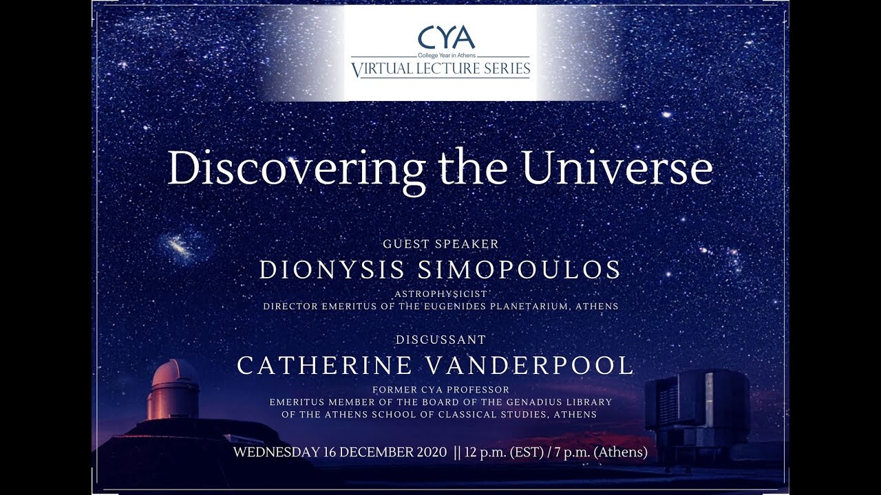 Discovering the Universe || Dionysis Simopoulos & Catherine Vanderpool - YouTube
