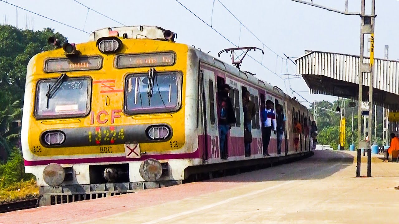 ICF made MEDHA Local trains in a huge but comfortable curve || Eastern ...