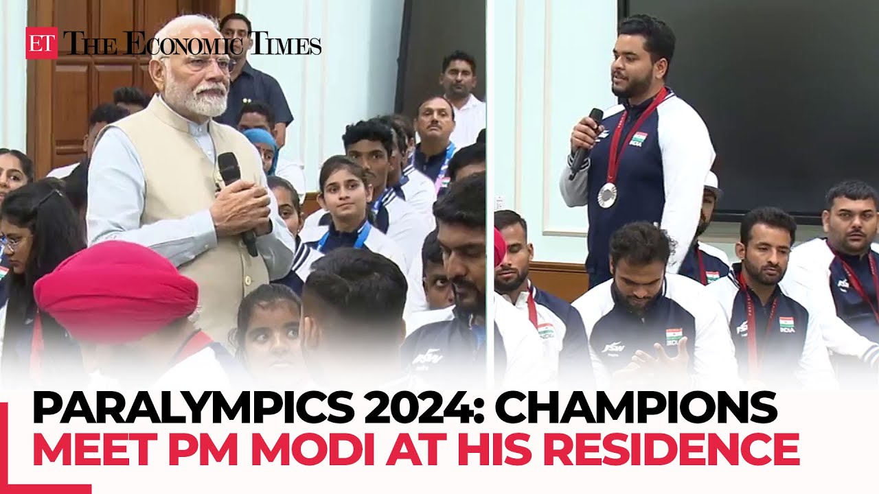 PM is 'Param Mitra': Para-Olympian Yogesh Kathuniya tell Modi - YouTube