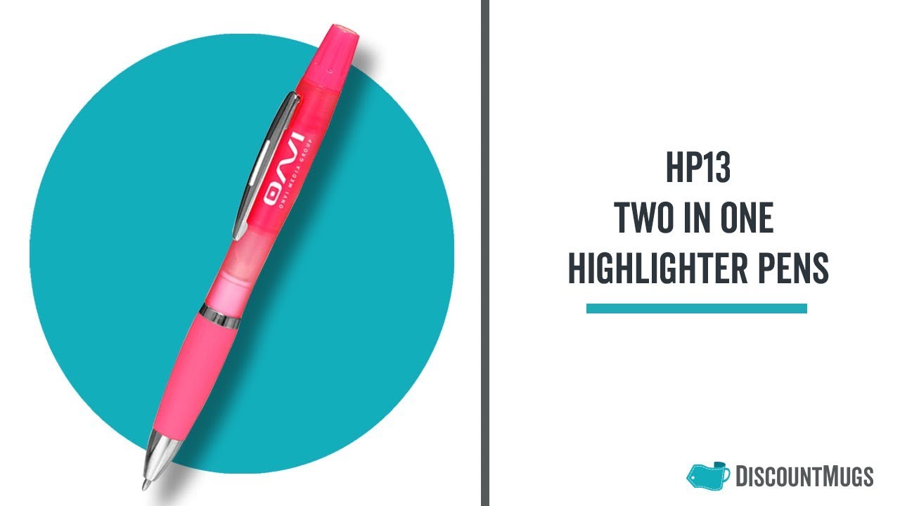 Promotional Two in one Highlighter Pens - YouTube