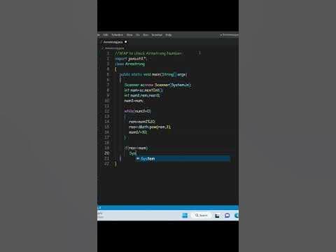 Check Armstrong number in java. #programming #coder #programminglife #java #code #codinglife# ...