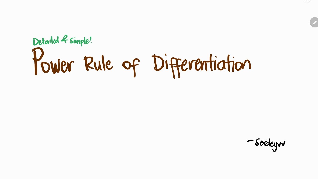 (Detailed and simple) Power Rule of Differentiation Grade 11 Basic ...
