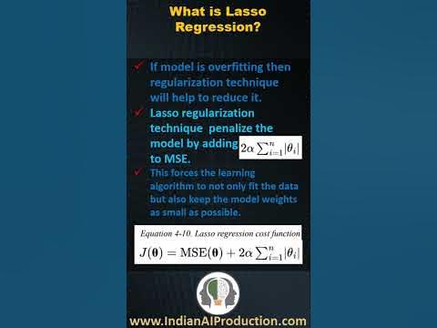 #96 What is Lasso Regression Regularization Methods | Data Science | ML ...