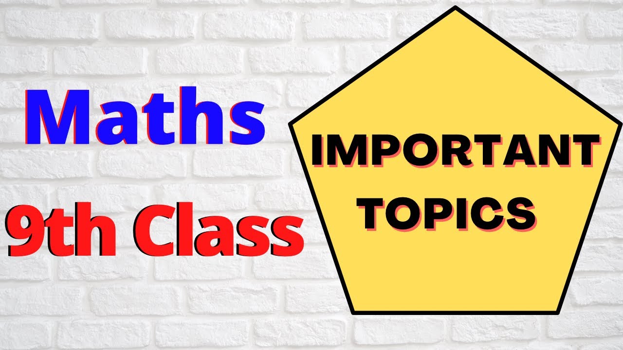 Most Important Topics Class 9 Mathematics || Haryana board exam 2021 ...
