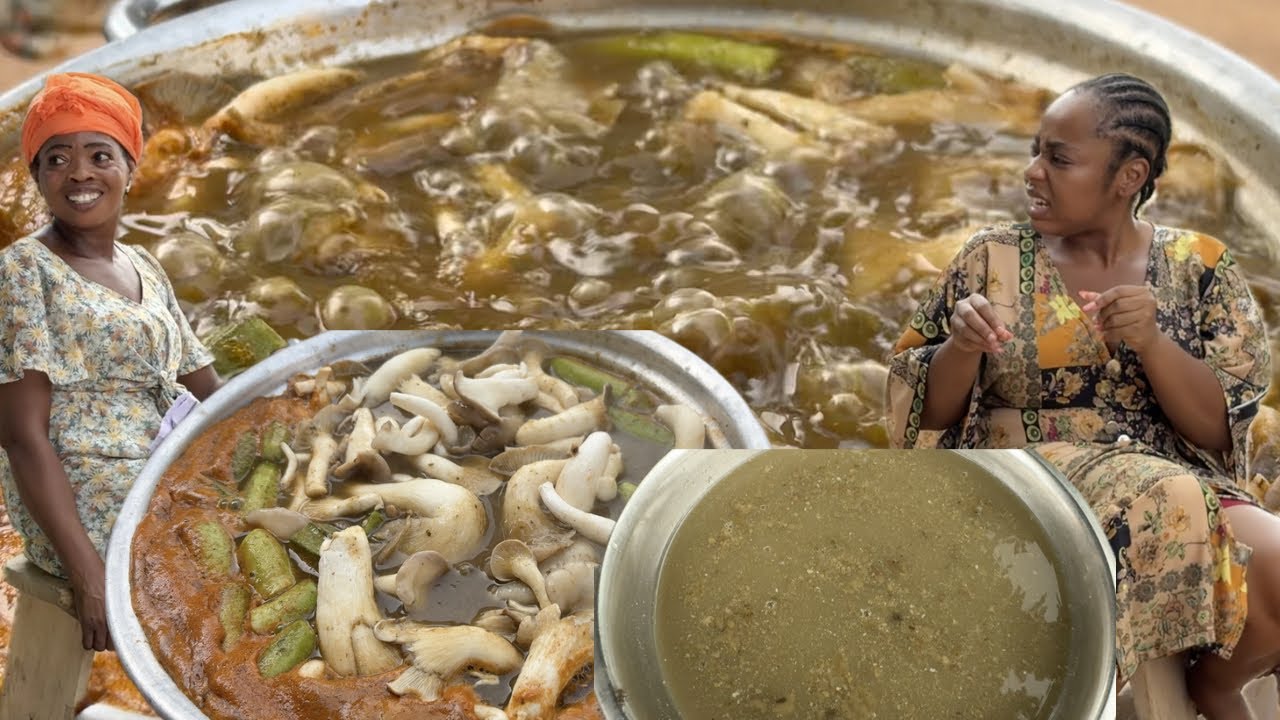 African Antelope SH*T Juice Soup || bushmeat with Dung soup in Ghana ...