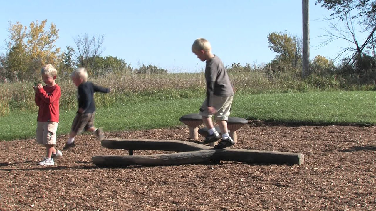 Log Balance Beam - Sports & Fitness - Landscape Structures - YouTube