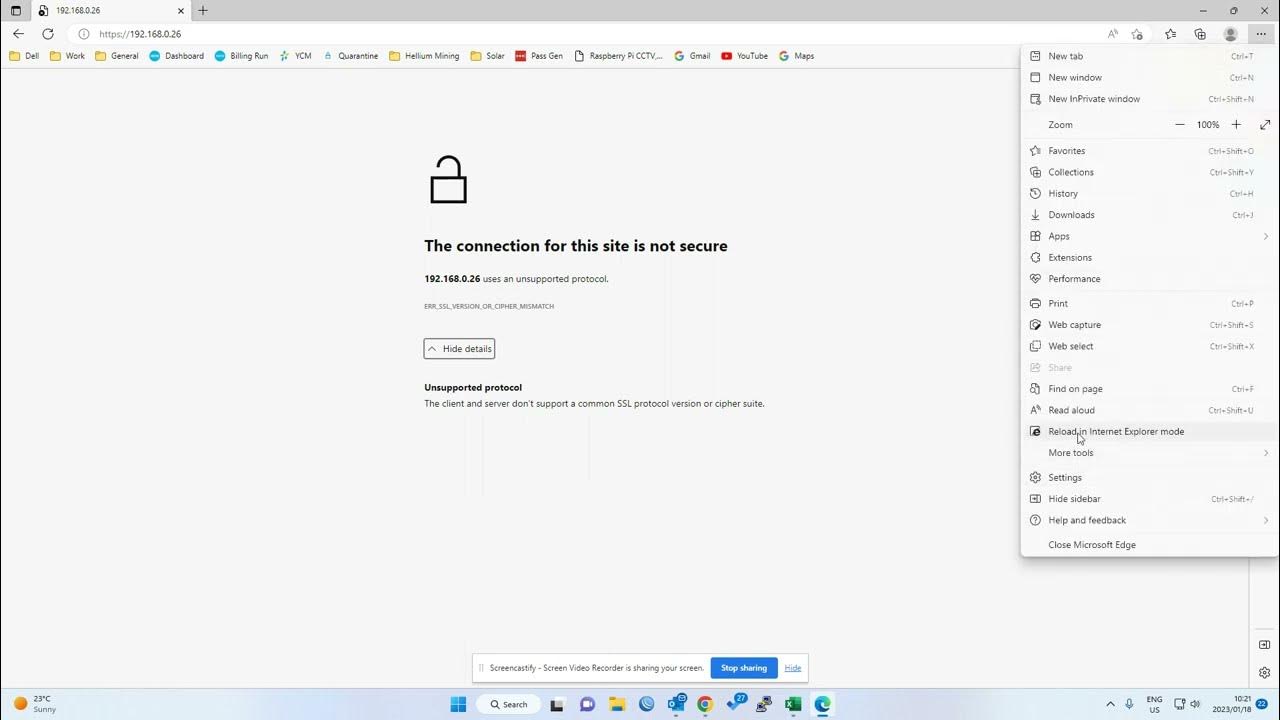 Bypass ERR_SSL_VERSION_OR_CIPHER_MISMATCH - YouTube