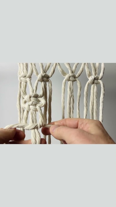 Macrame Pattern - Picot Square Knot Pattern Tutorial - Easy Macrame Pattern - YouTube