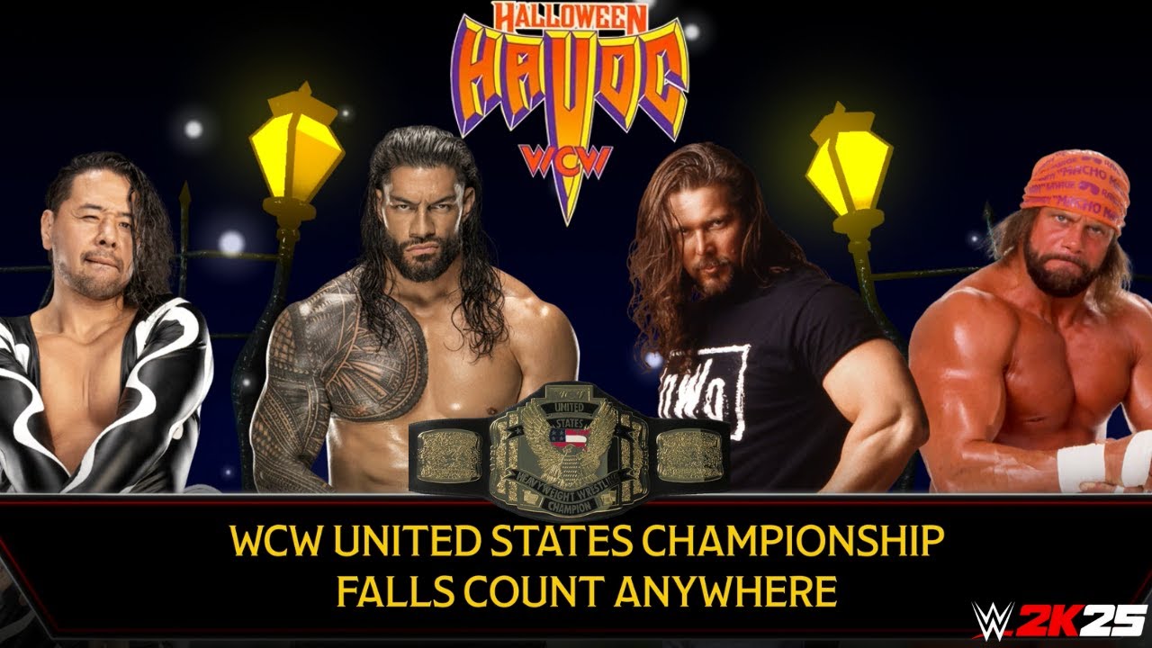 WWE 2K25 U.S Title Fatal 4 Way Falls Count Anywhere! Is Just Too ...