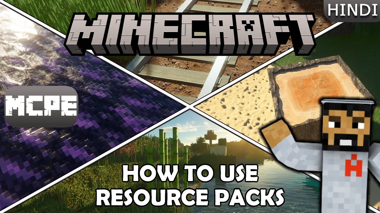 WHAT ARE RESOURCE PACKS AND HOW TO USE THEM || MCPE || indopiyush70 ...