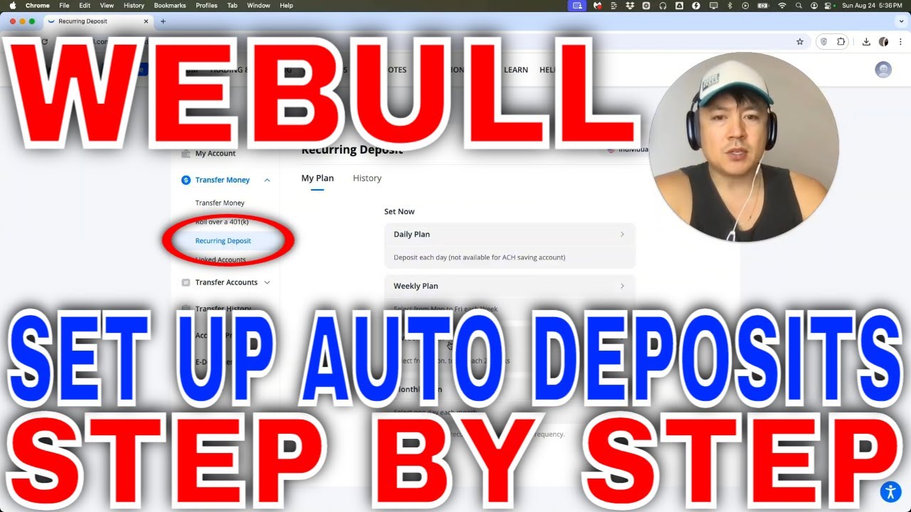How To Set Up Automatic Recurring Deposits To WeBull Account 🔴 - YouTube