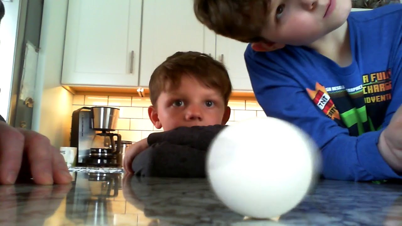 Newton's First Law Egg Spin - YouTube