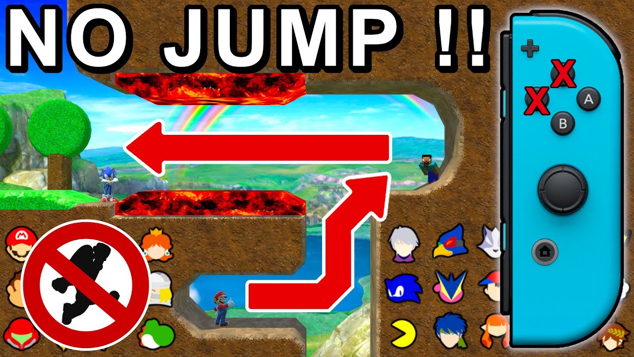 Who Can Escape The Double Challenge WITHOUT Jumping ? - Super Smash ...