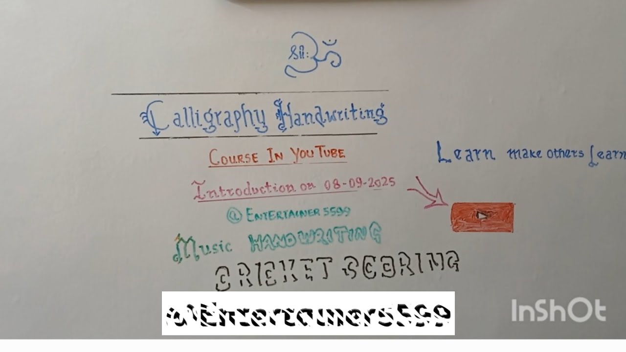 Calligraphy Handwriting Lecture In English Entertainer5599 Youtube