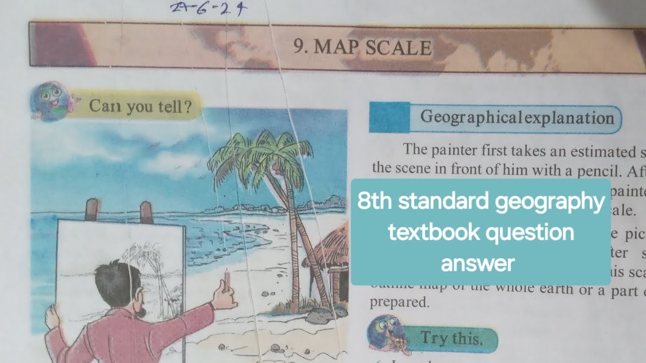 8th standard geography textbook question answer chapter 9 MAP SCALE ...