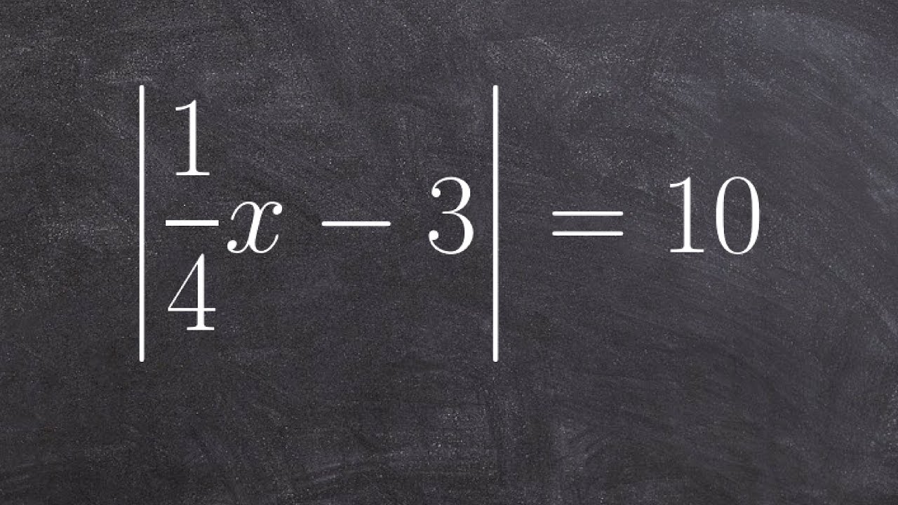 Solving An Absolute Value Equation With Two Solutions YouTube solving-an-absolute-value-equation-with-two-solutions-youtube