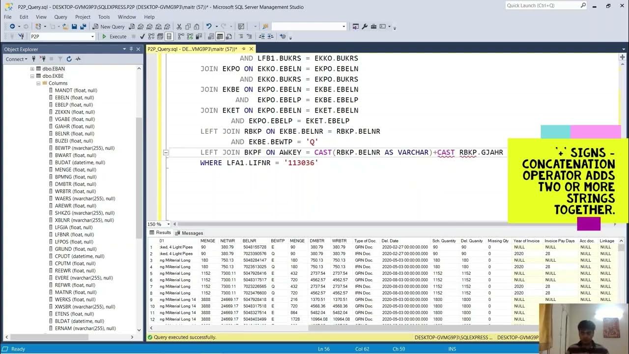 P2P Table Flow (from Vendor to Payment ) Part 2 - SQL - YouTube