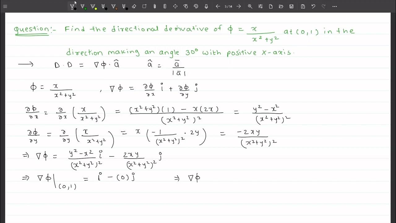 Vector Calculus_Directional derivative_Problem-3 - YouTube