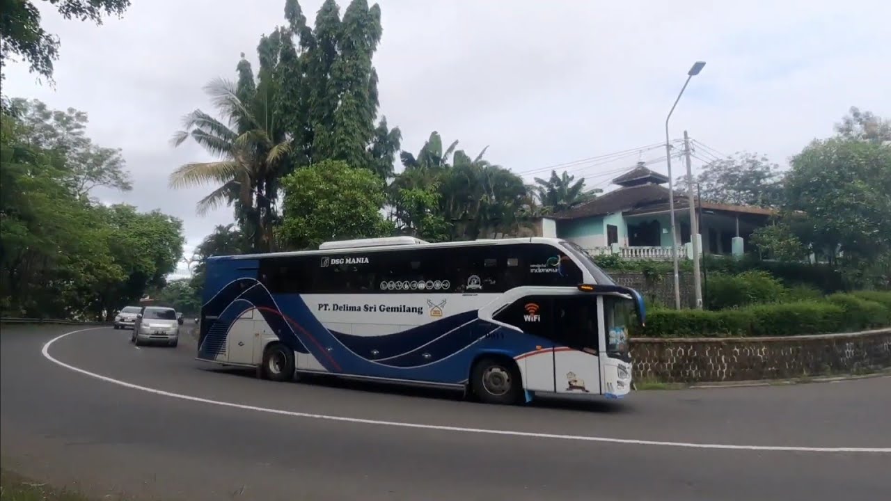 bus delima sri gemilang tembilang ponorogo via tanjakan al amin - YouTube