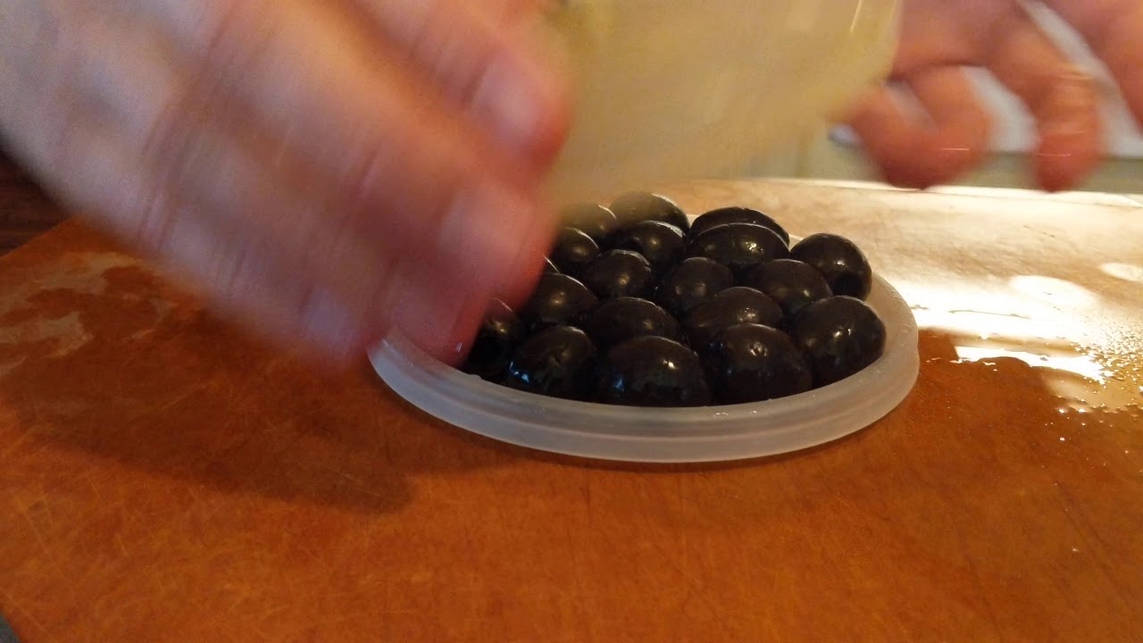 Epic Olive Cutting- Cut dozens of olives in 5 seconds. - YouTube