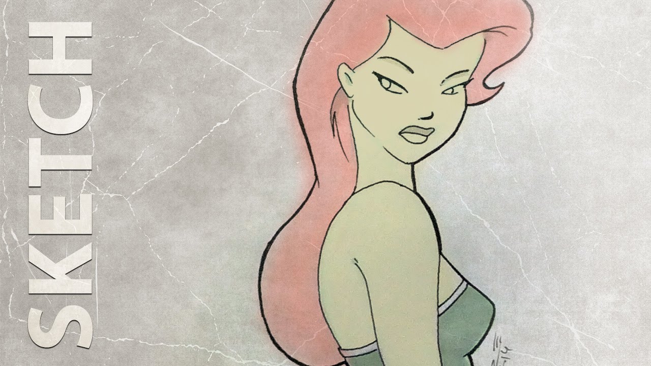 Poison Ivy time lapse drawing - YouTube