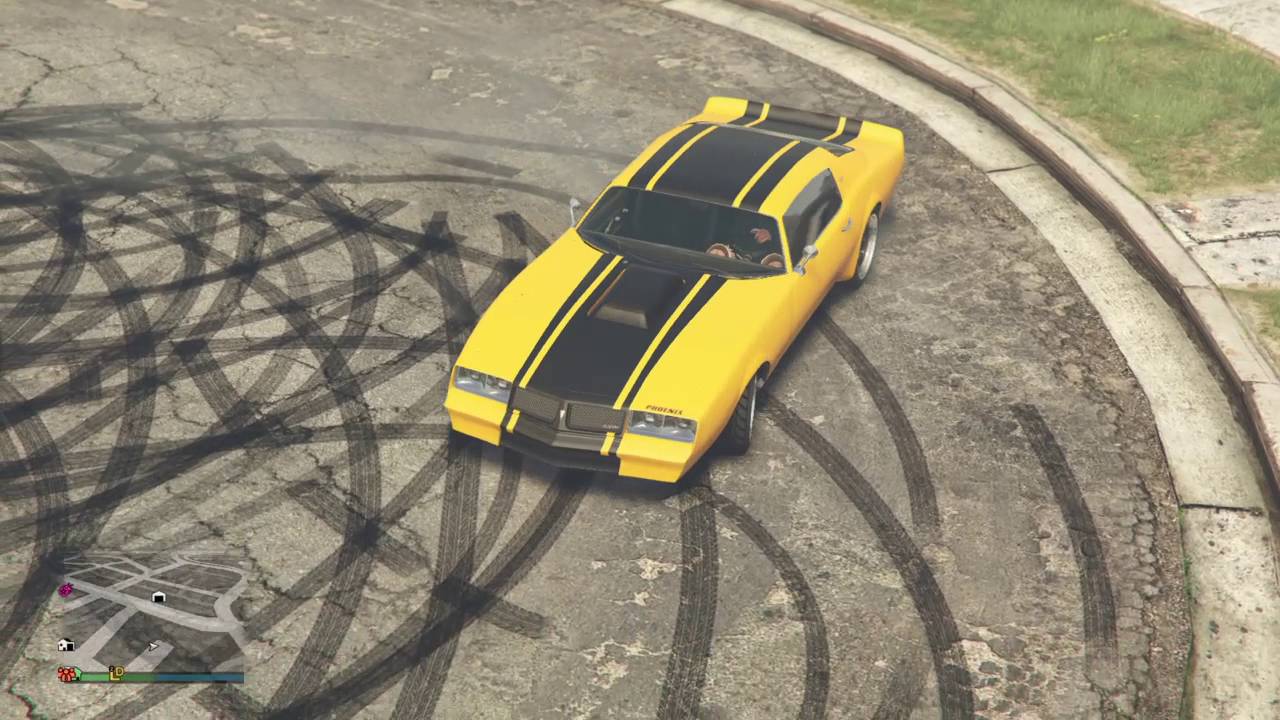 Grand Theft Auto V bumble bee donuts and burn outs - YouTube