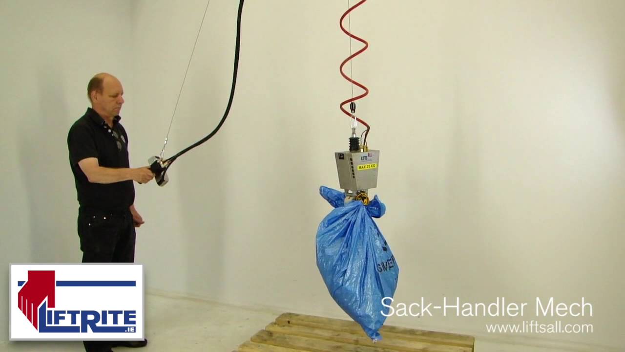 Mechanical Sack Handler | Lift Rite - YouTube